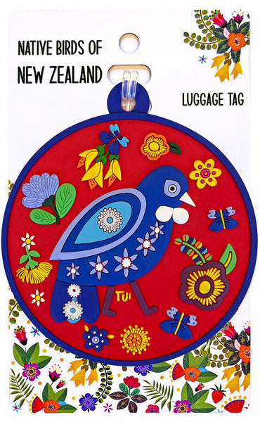Bag Tag - NZ Retro Tui Red – Souvenir Factory Shop