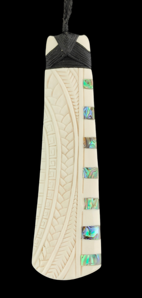 Large Toki Bone Carving Necklace - 138mm #15 – Souvenir Factory Shop
