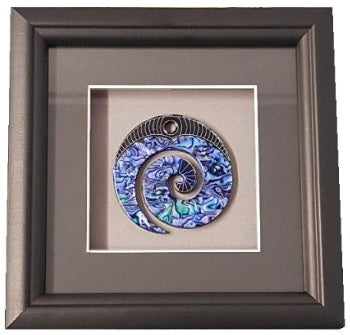 Koru Paua Framed Artwork – Souvenir Factory Shop
